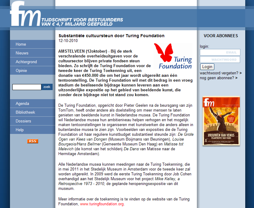 VISUAL ARTS ARCHIVE - Turing Foundation